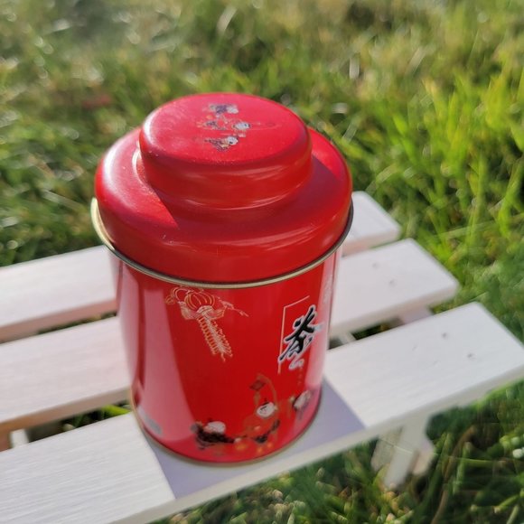 Kitchen | Red Chinese Tea Tin Brown Chinese Tea Cantea Container Tea ...